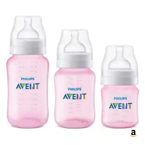 Kit Avent Classic+ 3 Mamadeiras Rosa 125, 260, 330ml Philips Avent