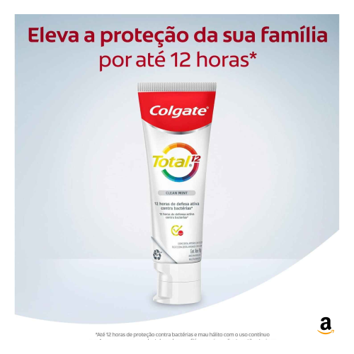 Colgate Total 12 Clean Mint - Creme Dental, 2 unidades de 180g.